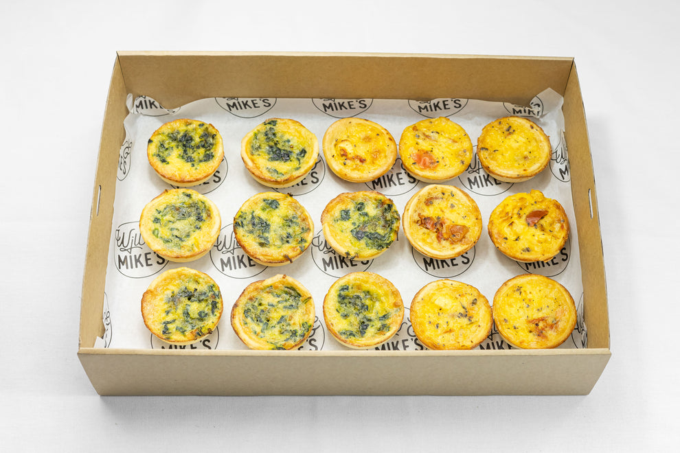 Mini Vego Quiche Platter (16 pieces) – Will and Mikes Online Catering